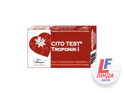 Тест Cito Test Troponin I для визначення тропоніну в крові, 1 штука ...